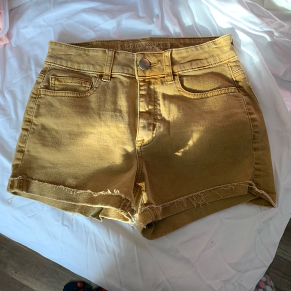 American Eagle Outfitters | Shorts | Tan High Rise American Eagle Denim ...